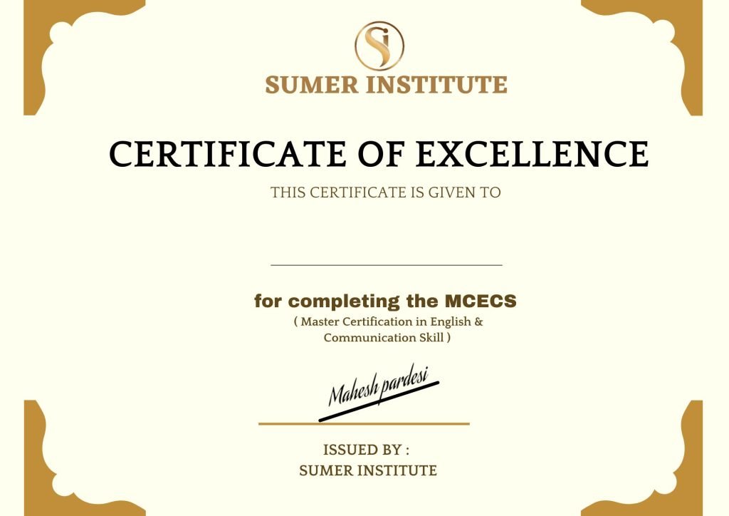 English Speaking Course - Sumer Institute